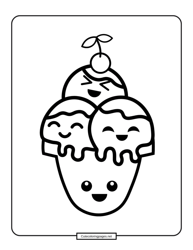 33 Free Ice Cream Coloring Pages – Printable PDF Downloads for Kids ...